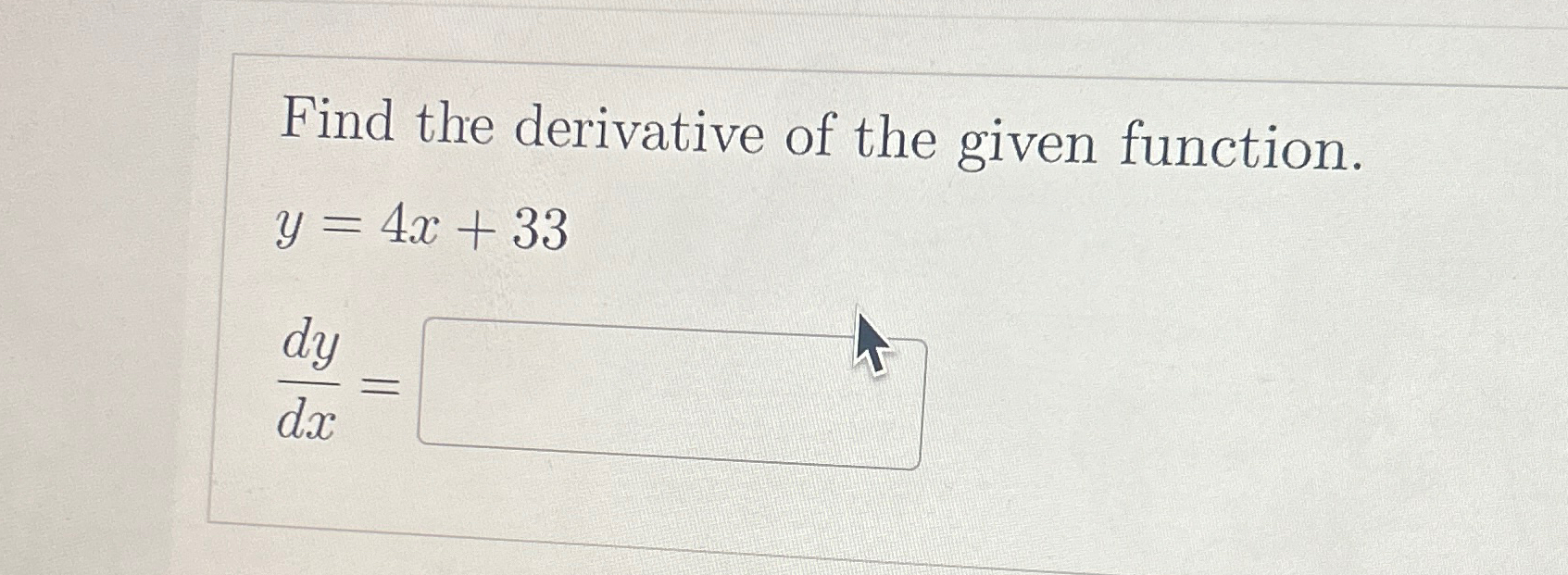 Solved Find the derivative of the given | Chegg.com