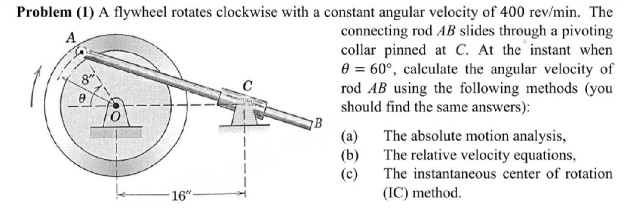 Solved A flywheel rotates clockwise with a constant angular | Chegg.com