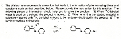 Solved The Wallach rearrangement is a reaction that leads to | Chegg.com