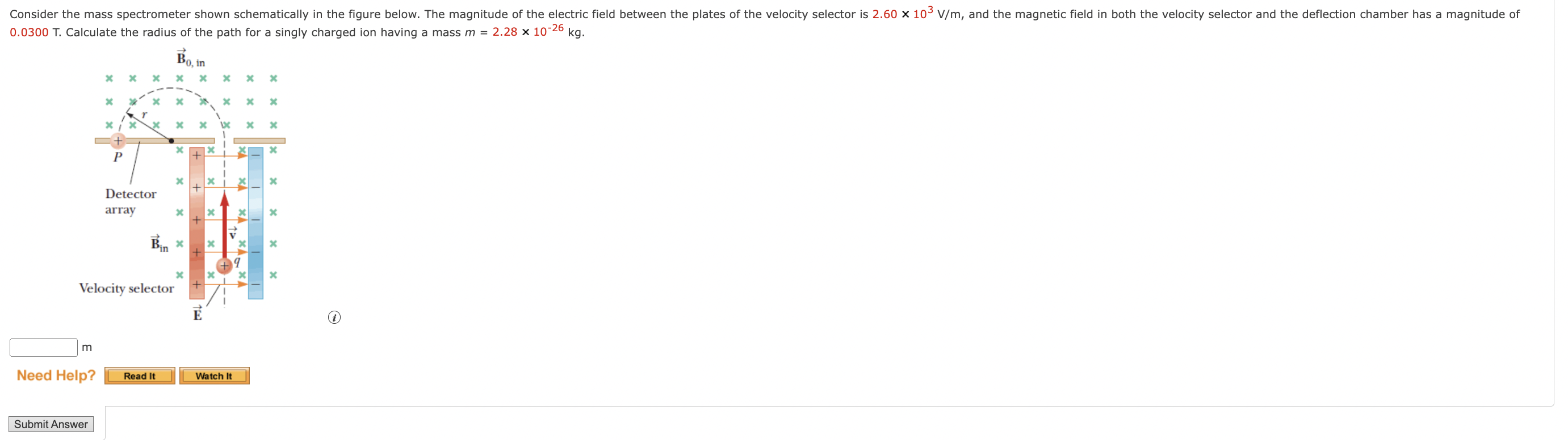Solved 0.0300T. ﻿Calculate the radius of the path for a | Chegg.com