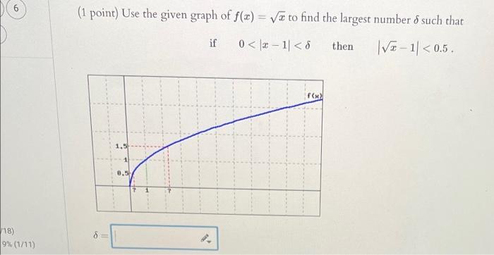 Solved (1 point) Use the given graph of f(x)=x to find the | Chegg.com