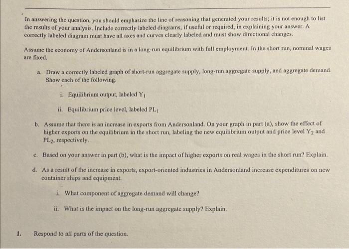 Solved In answering the question, you should emphasize the | Chegg.com