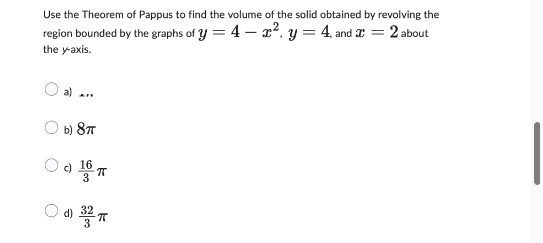 Solved Use the Theorem of Pappus to find the volume of the | Chegg.com