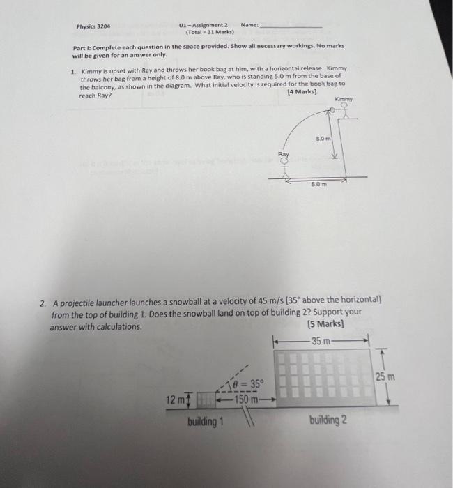 Part 1: Complete each question in the space provided. | Chegg.com