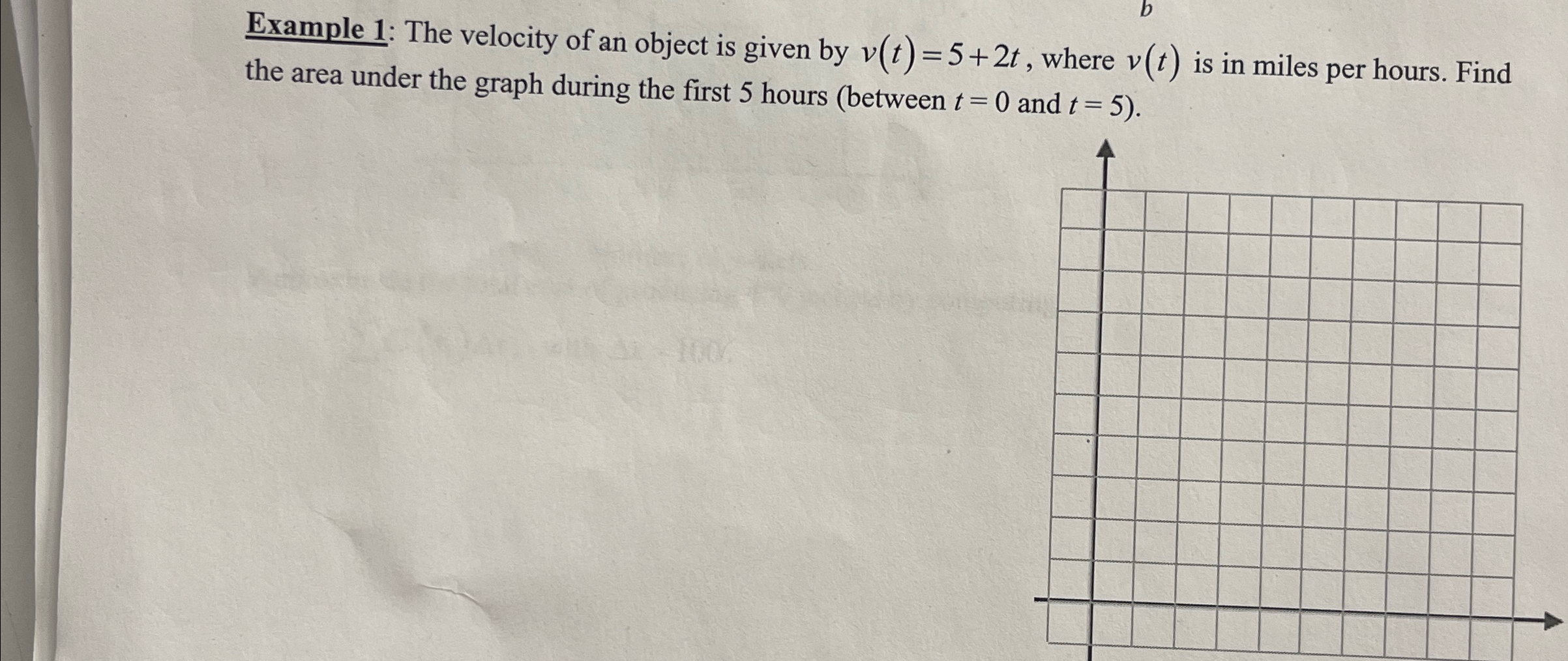 Solved Example 1: The velocity of an object is given by | Chegg.com