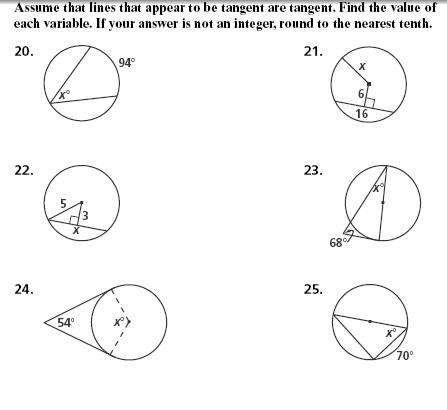 Assume that lines that appear to be tangent are | Chegg.com