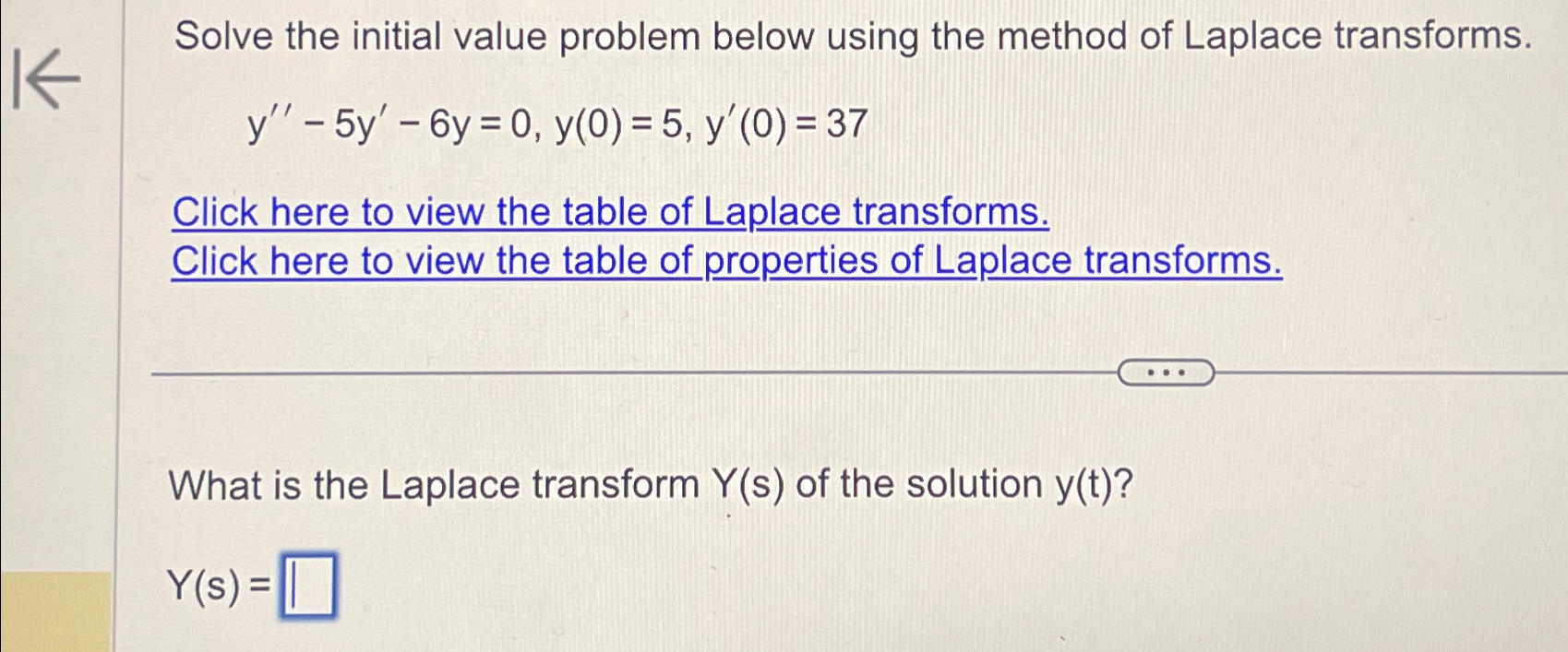 Solved Solve the initial value problem below using the | Chegg.com
