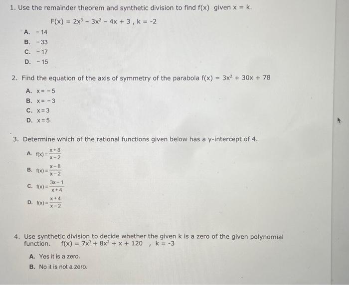 Solved 5. Use the factor theorem to decide whether or not | Chegg.com