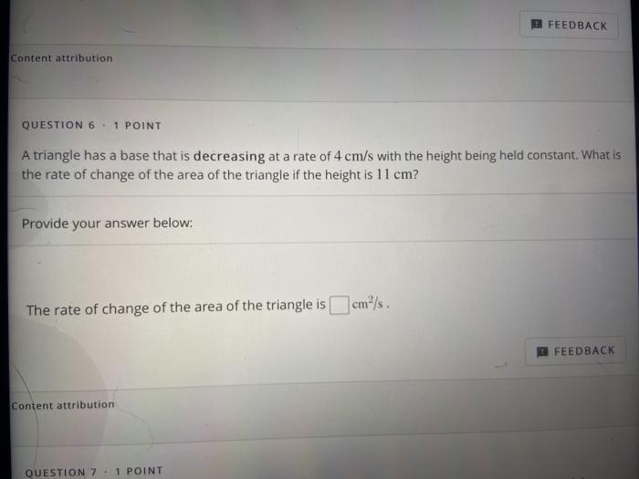 Solved FEEDBACK Content attribution QUESTION 6.1 POINT A | Chegg.com