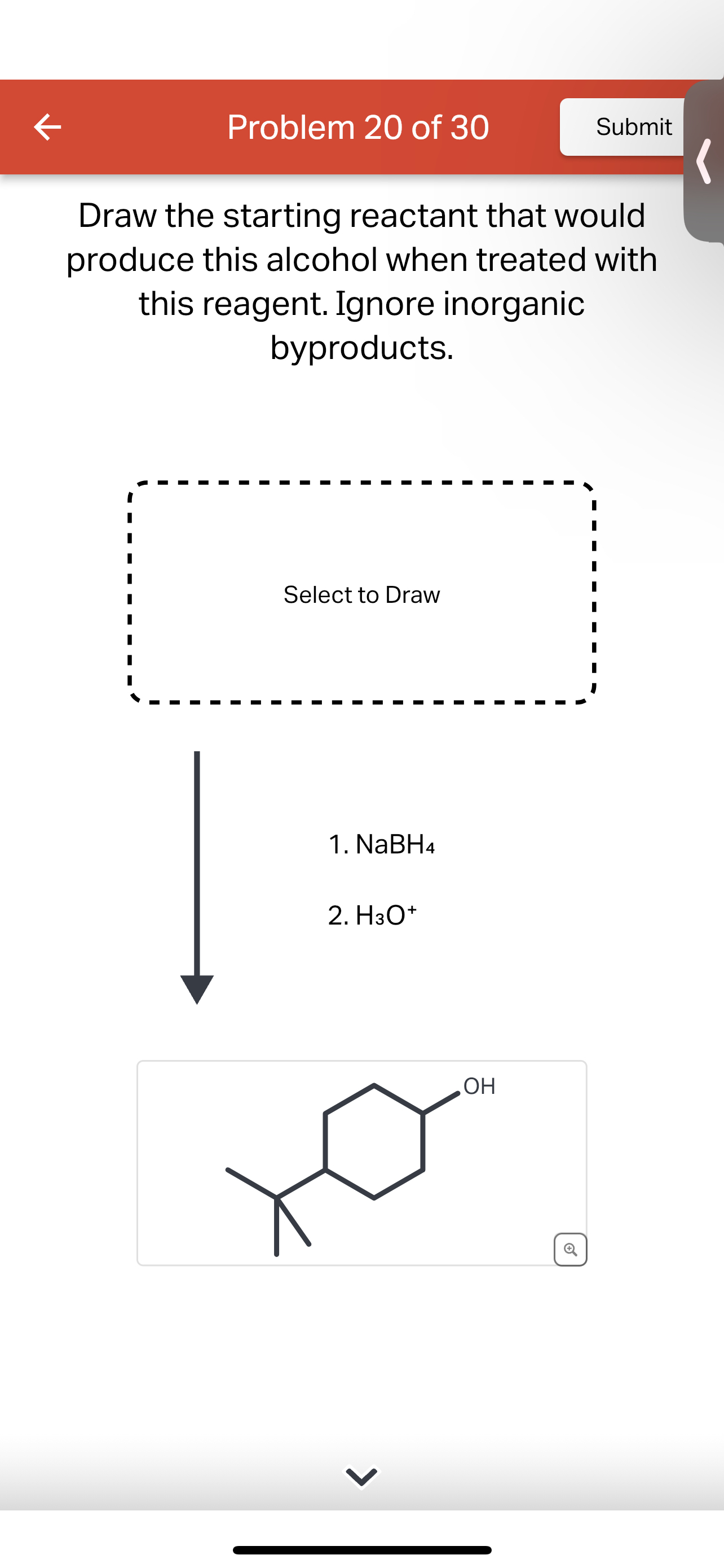 Solved Problem 20 ﻿of 30Draw the starting reactant that | Chegg.com