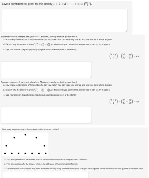 Solved Give a combinatorial proof for the identity | Chegg.com