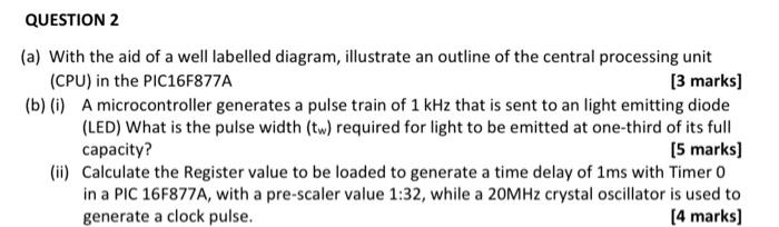 Solved QUESTION 2 (a) With the aid of a well labelled | Chegg.com