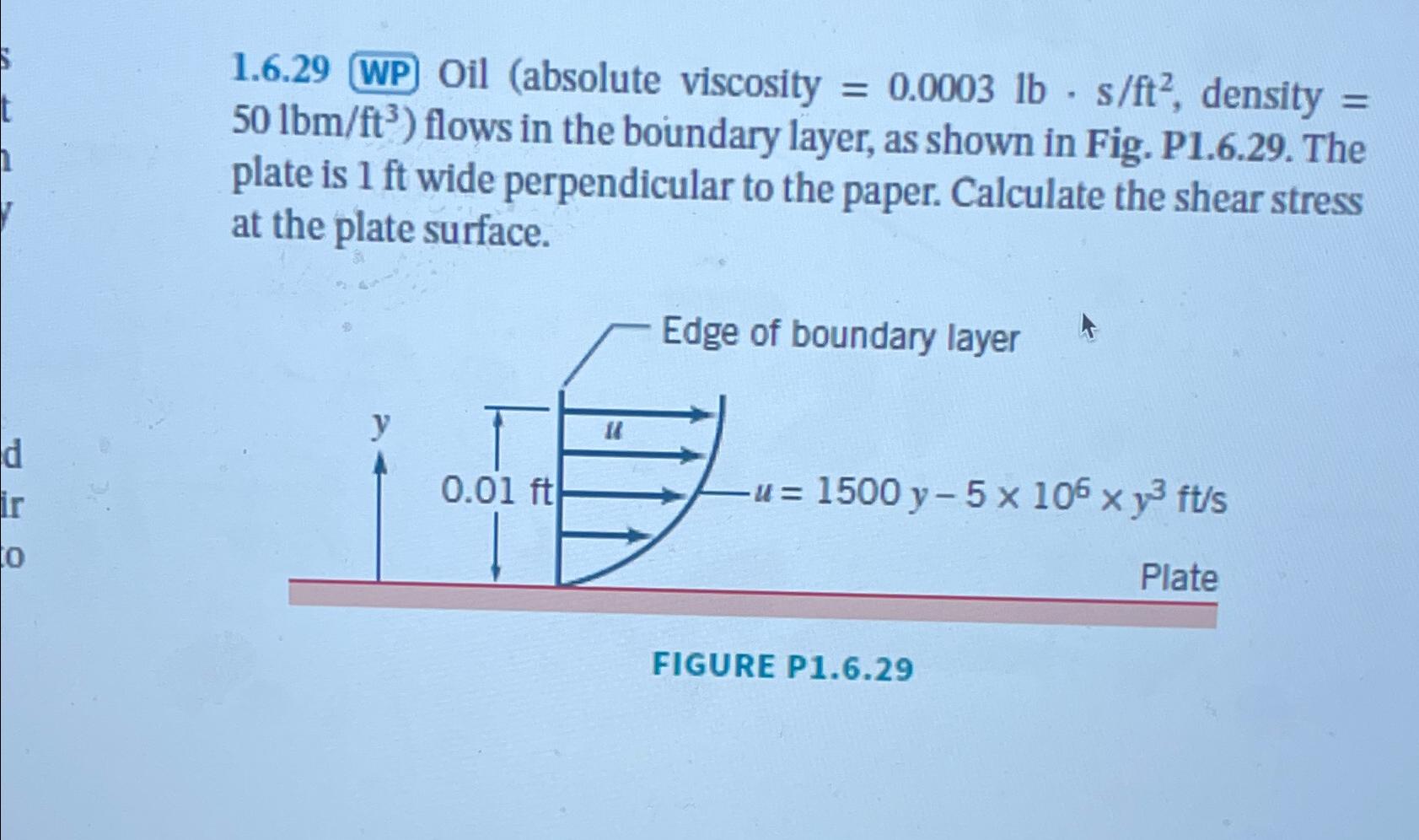 Solved 1.6.29 WP Oil (absolute viscosity | Chegg.com