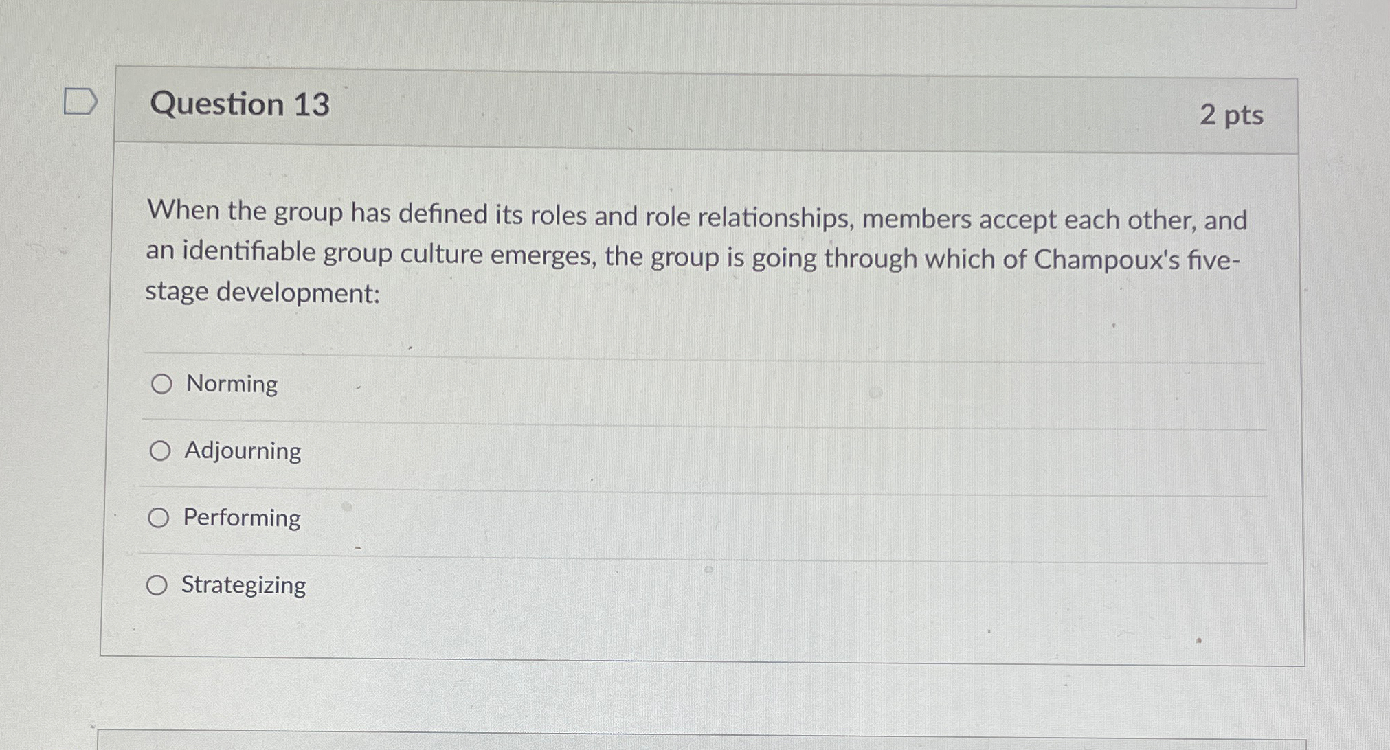 Solved Question 132 ﻿ptsWhen the group has defined its roles | Chegg.com