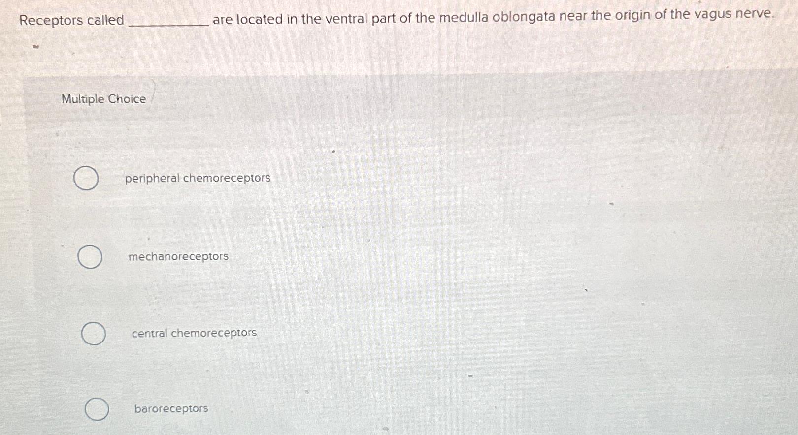 Solved Receptors called are located in the ventral part of | Chegg.com