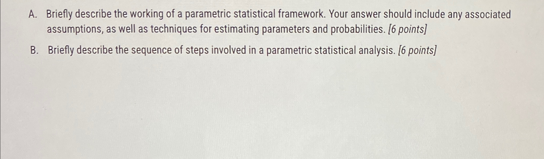Solved A. ﻿Briefly describe the working of a parametric | Chegg.com