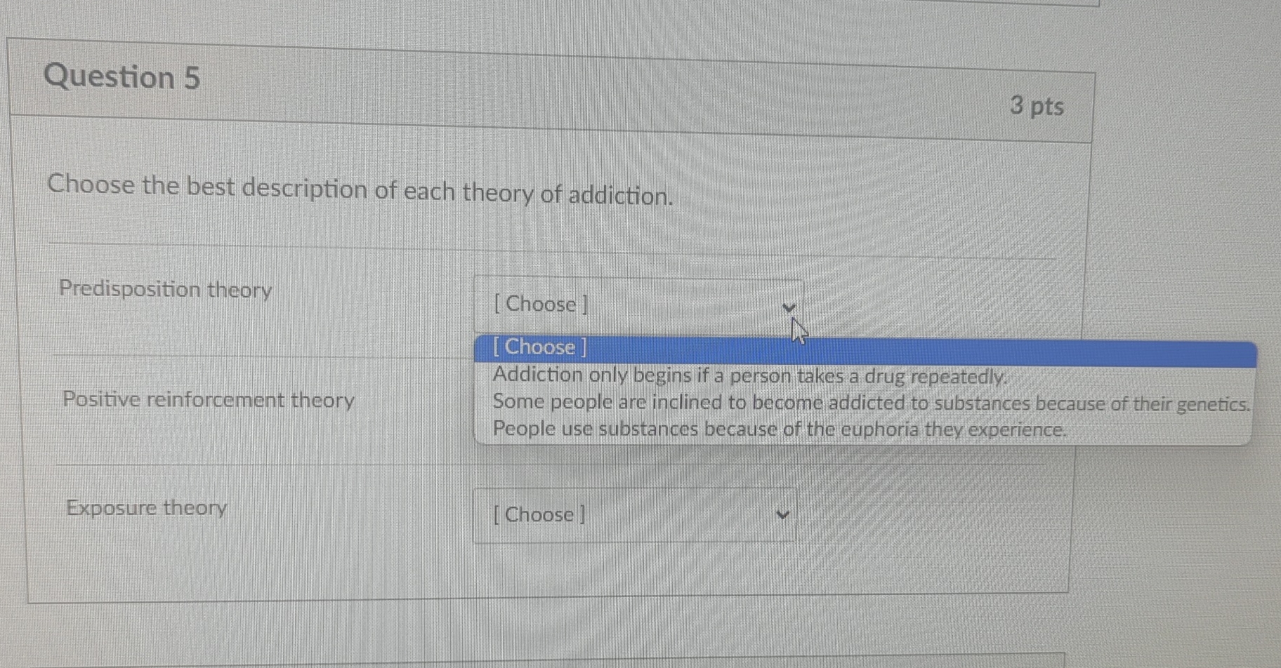 Solved Question 53 ﻿ptsChoose the best description of each | Chegg.com