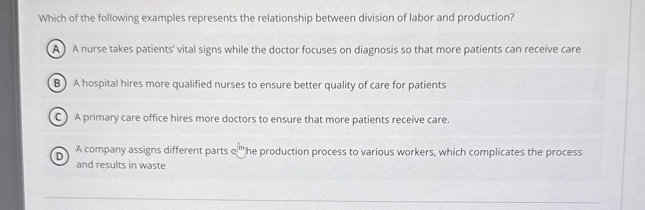 Solved Which of the following examples represents the | Chegg.com