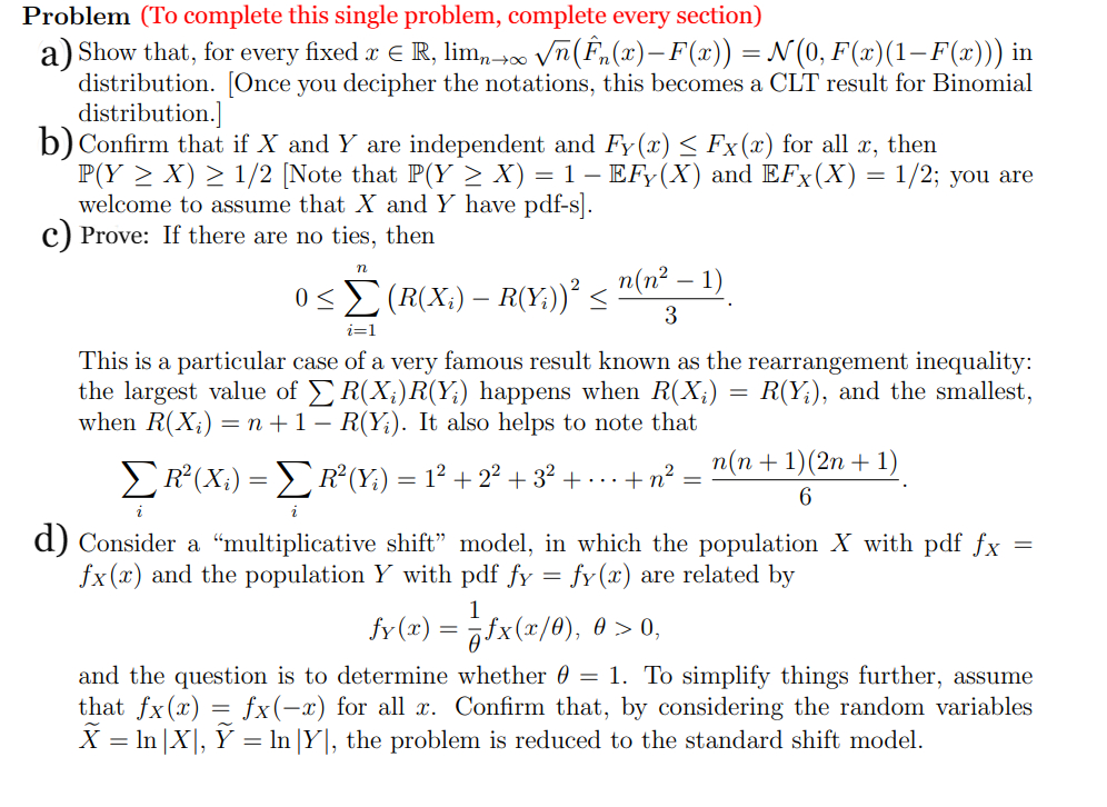 Solved Please prove every section of this single problem | Chegg.com