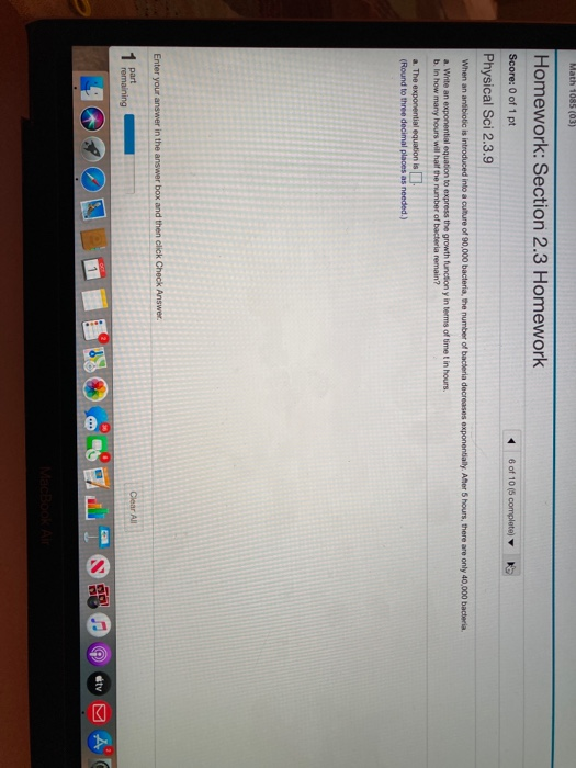 Solved Math 1085 (03) Homework: Section 2.3 Homework Score: | Chegg.com