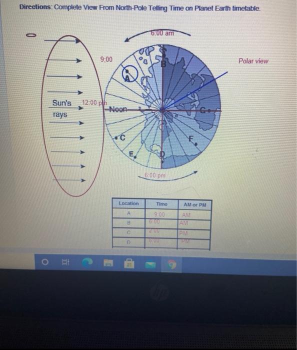 Solved Directions: Complete View From North-Pole Telling | Chegg.com