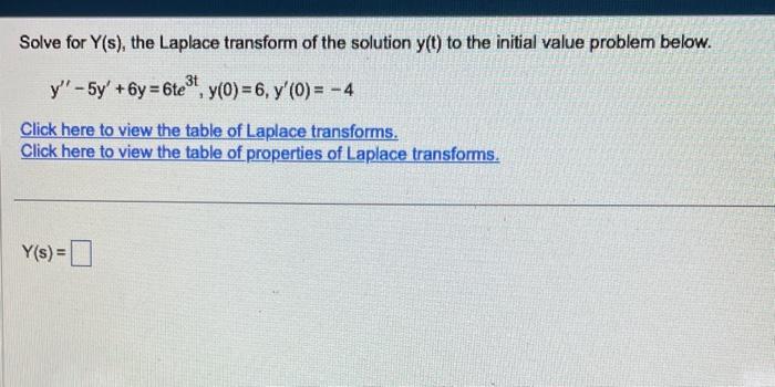 Solved Solve the initial value problem below using the | Chegg.com