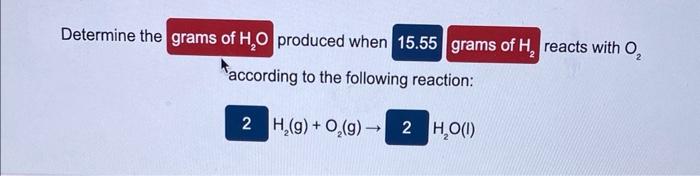 Solved Determine the produced when reacts with O2 according | Chegg.com
