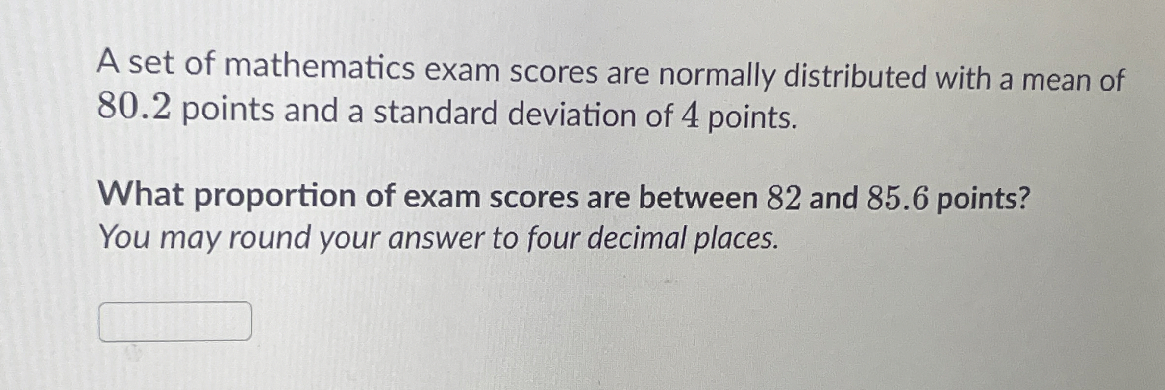 Solved A set of mathematics exam scores are normally | Chegg.com
