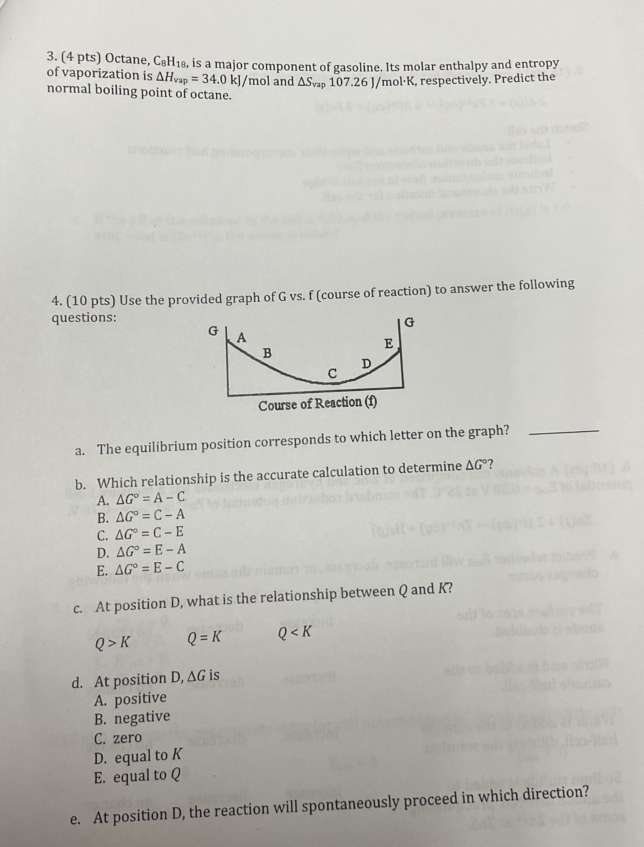 Solved ( 4 ﻿pts) ﻿Octane, C8H18, ﻿is a major component of | Chegg.com