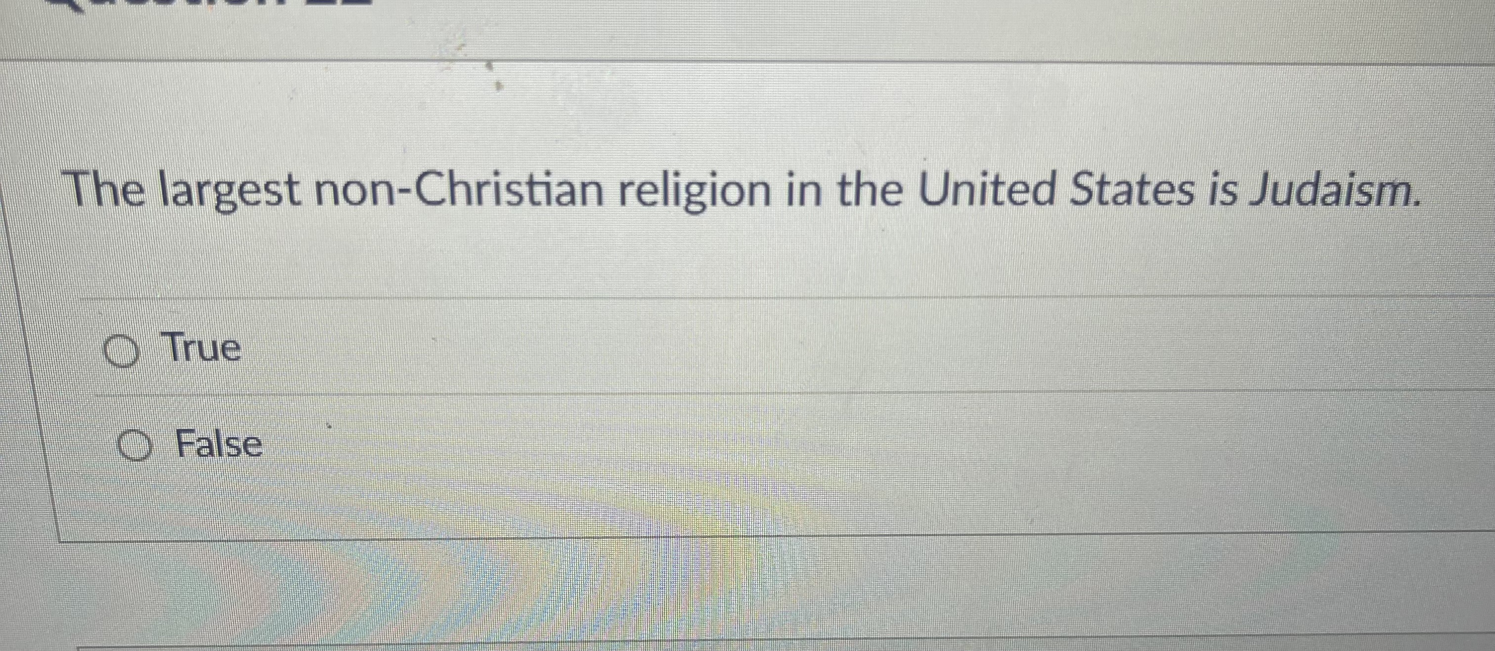 Solved The largest non-Christian religion in the United | Chegg.com