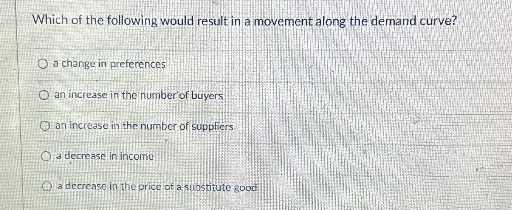 Solved Which of the following would result in a movement | Chegg.com