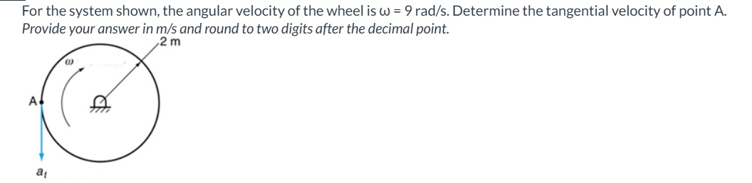 Solved For the system shown, the angular velocity of the | Chegg.com