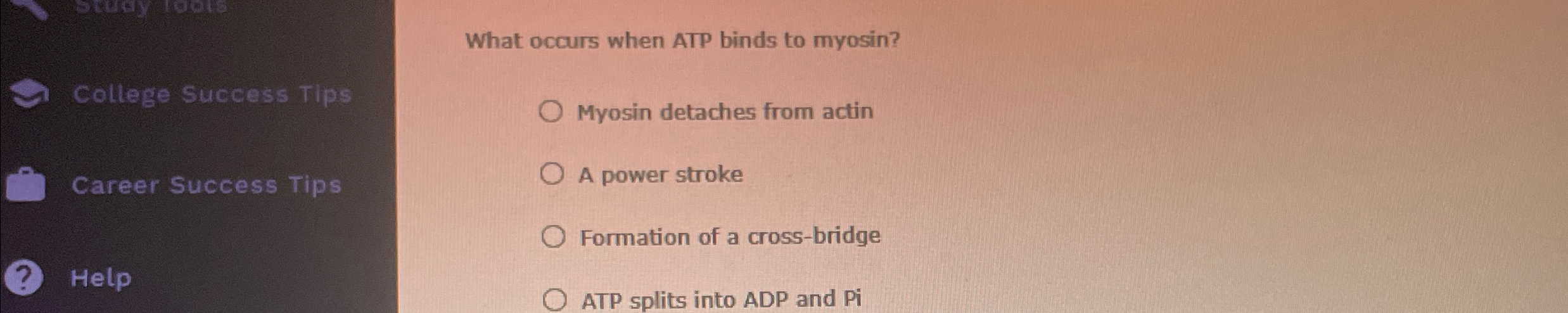 Solved What occurs when ATP binds to myosin?Myosin detaches | Chegg.com