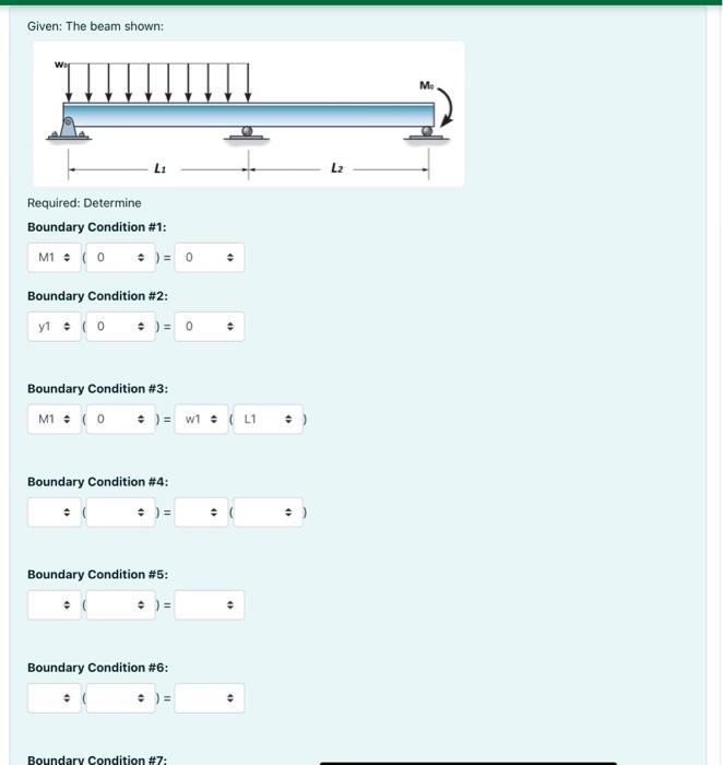 Given: The beam shown: Wo Required: Determine | Chegg.com