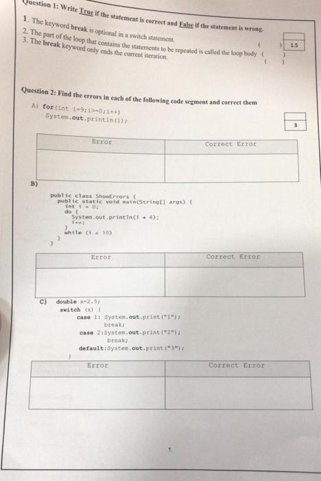 Solved Question 1: Write True if the statement is correct | Chegg.com