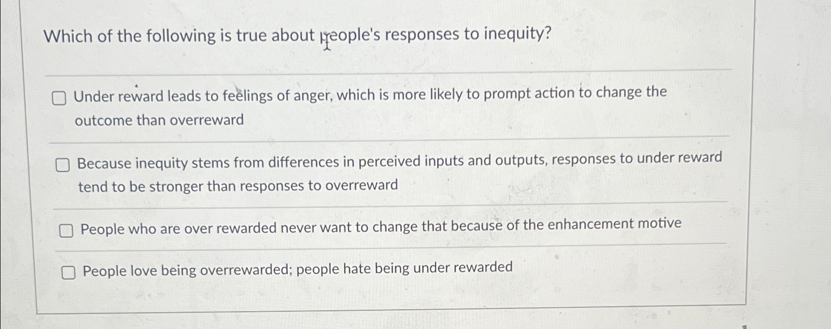 Solved Which of the following is true about reople's | Chegg.com