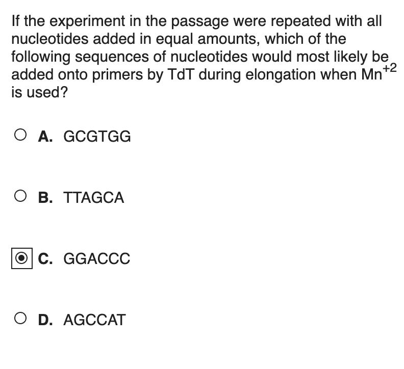 Solved If the experiment in the passage were repeated with | Chegg.com
