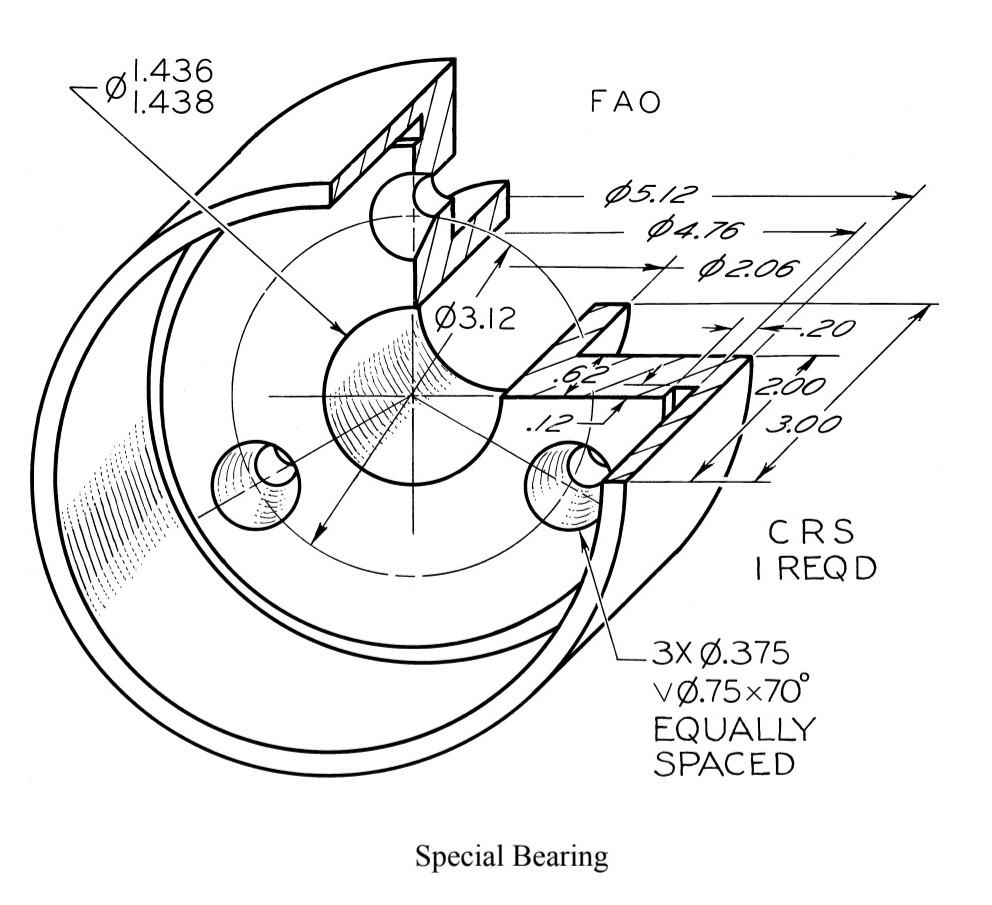 Solved Draw required views using full or aligned sections | Chegg.com