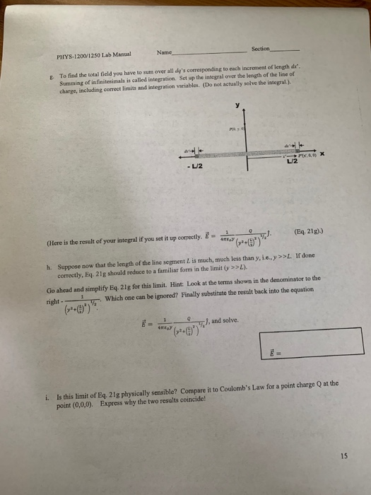 it-tid-1603 PHYS-1200/1250 Lab Manual Name Section | Chegg.com