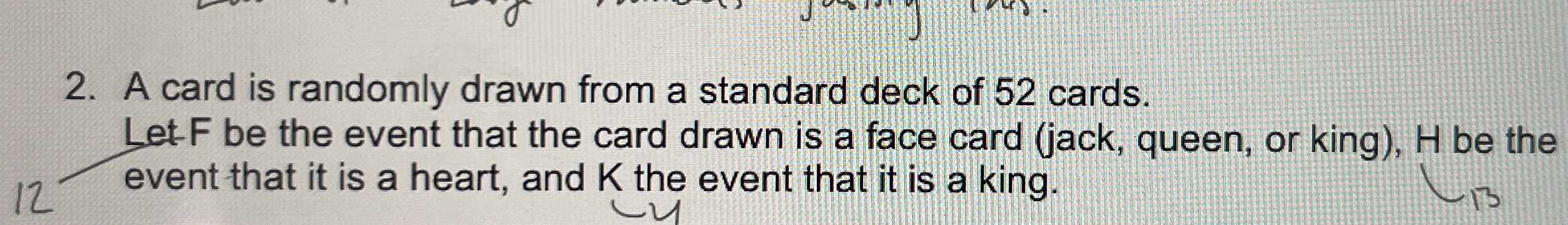 Solved A card is randomly drawn from a standard deck of 52 | Chegg.com