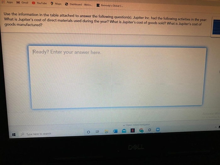 Solved !!! Apps M Gmail YouTube Maps Dashboard - Welco. | Chegg.com