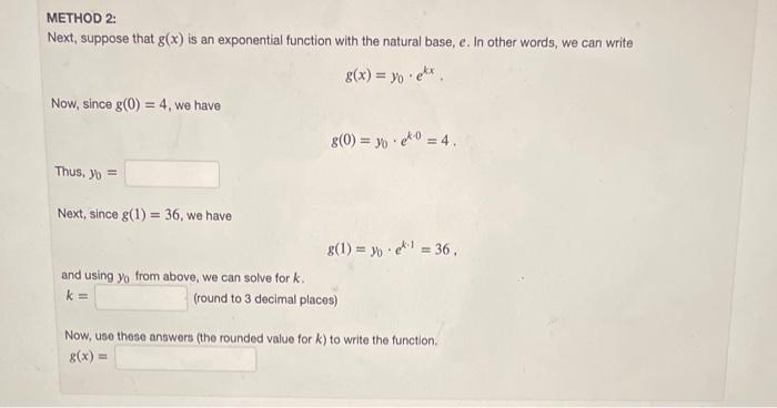 Solved ( 9 points) We wish to find an exponential function | Chegg.com Solved ( 9 points) We wish to find an exponential function | Chegg.com