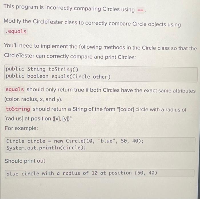 Solved how do i implement the tostring methodand that is the | Chegg.com Solved how do i implement the tostring methodand that is the | Chegg.com