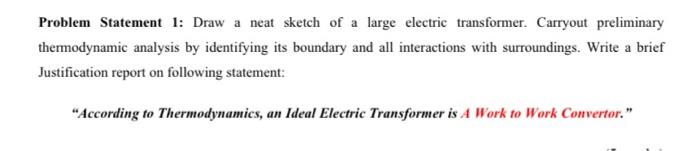 Solved Problem Statement 1: Draw a neat sketch of a large | Chegg.com