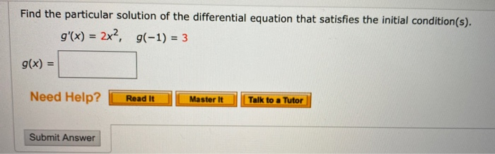 Solved Find the particular solution of the differential | Chegg.com