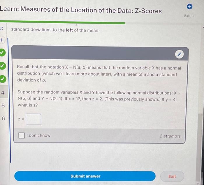Solved Learn: Measures of the Location of the Data: Z-Scores | Chegg.com