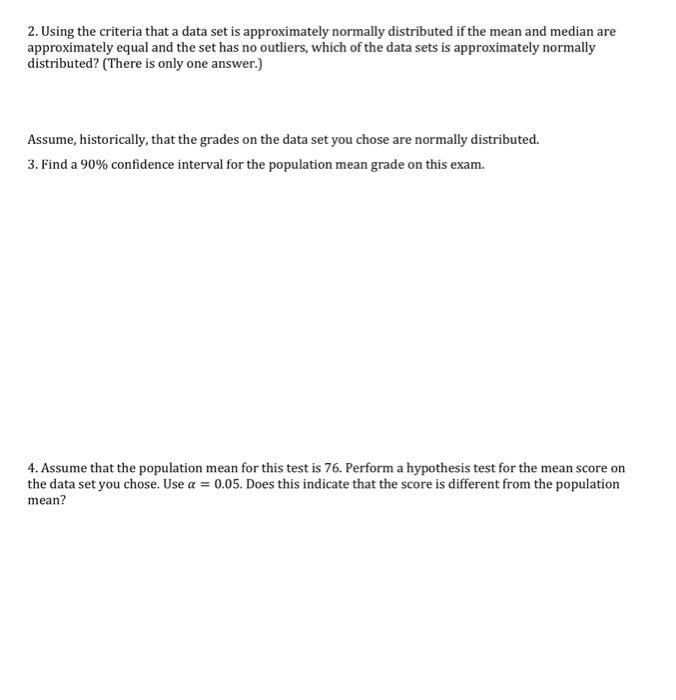 Solved 80 Data set 1 Data set 2 Data set 3 99 86 75 82 76 95 | Chegg.com