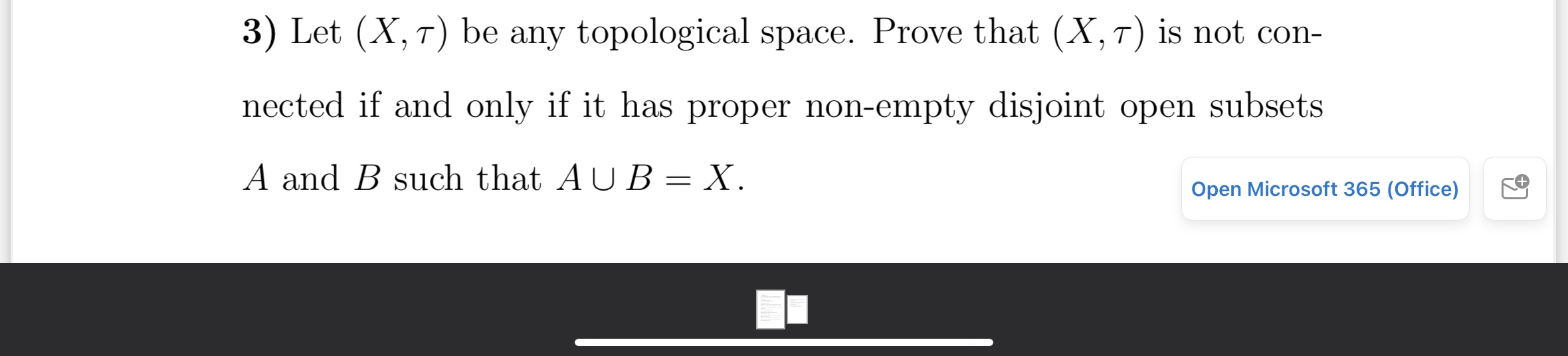 Solved Let X τ be Any Topological Space Prove That X τ
