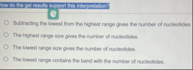 Solved tow do the gel results support this | Chegg.com