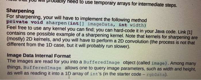Solved Uably need to use temporary arrays for intermediate | Chegg.com